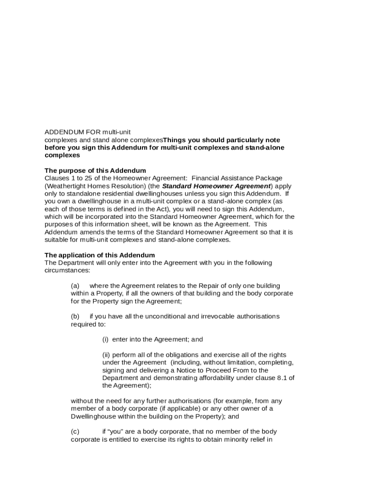Sample Nonstandard Rental Provisions/Lease Addendum Doc Template ...