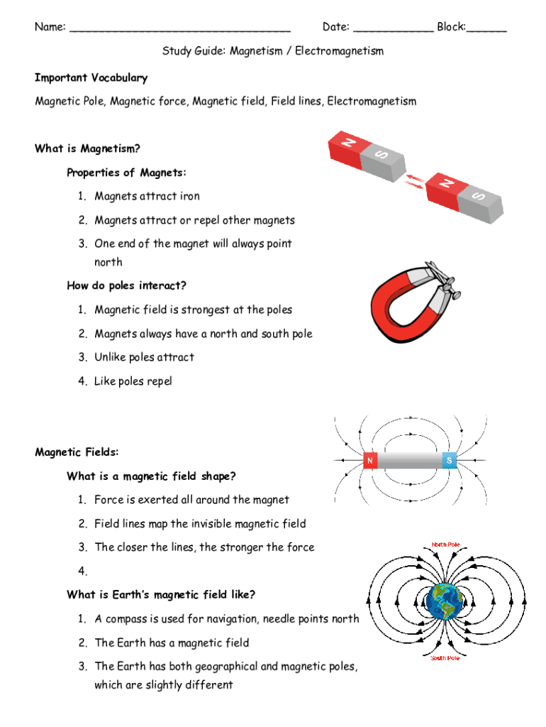 Fillable Online What is magnetism? Facts about magnetic fields and ...