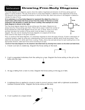 Fillable Online Worksheet #1 Free Body or Force diagrams... - physics ...