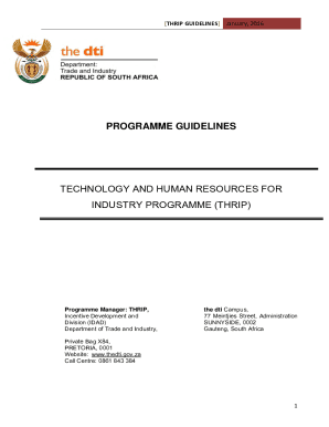 Fillable Online Technology and Human Resource for Industry Programme ...