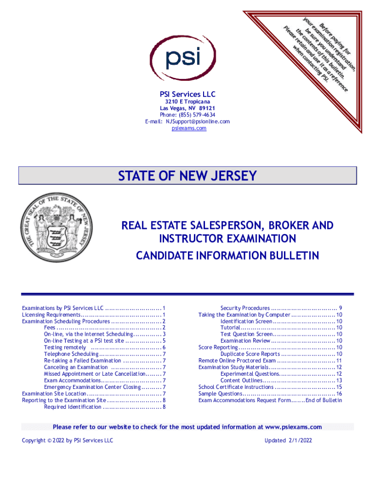 Fillable Online PSI Online - One stop Solution for Test Takers - PSI ...