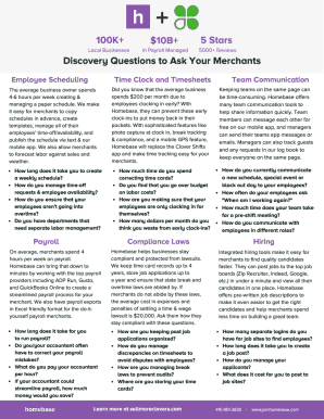 Fillable Online Discovery Questions to Ask Your Merchants - Homebase ...