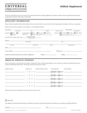 Fillable Online The Universal Application Vs. The Common Application ...