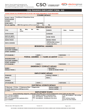 Fillable Online electrogroup training enrolment form Fax Email Print ...