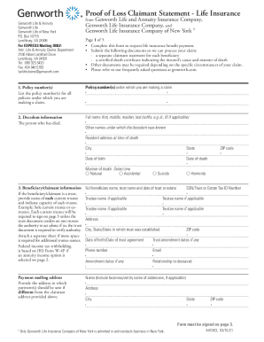 Fillable Online Of Loss Statement Form - Fill Online, Printable ...