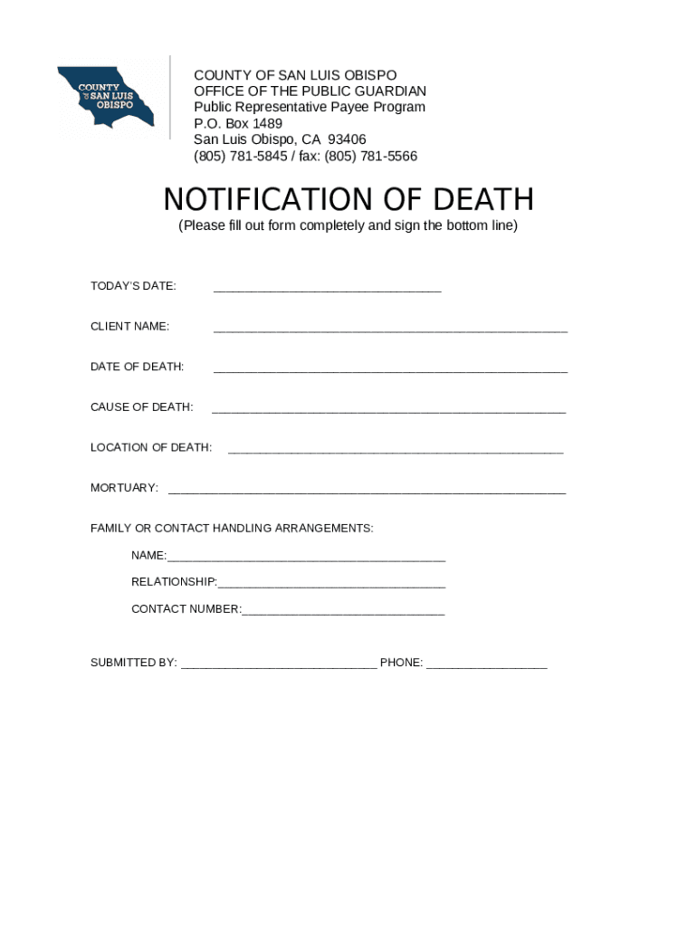 Certificate of Death - Davis Mortuary Service Doc Template | pdfFiller