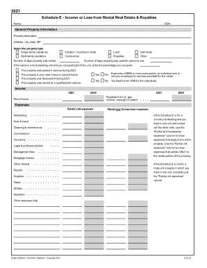 Fillable Online Schedule E Tax Forms And Rental IncomeRocket Mortgage ...