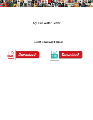 Fillable Online Agl Hot Water Letter. Agl Hot Water Letter sudden Fax ...