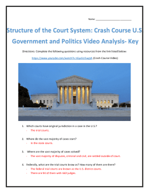Fillable Online Structure of the Court SystemCrash Course Government ...