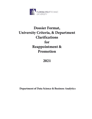 Fillable Online Dossier Format, University Criteria, & Department ...