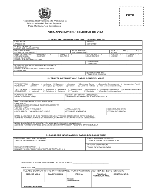 Fillable Online Visa applicafion form Fax Email Print - pdfFiller