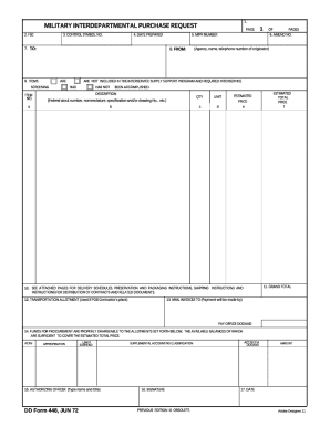 Fillable Online DD Form 448, Military Interdepartmental Purchase ...