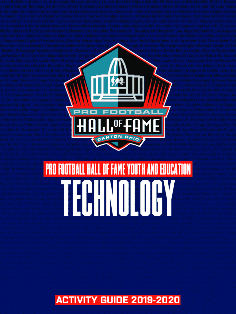 Fillable Online SOCIAL STUDIES PRO FOOTBALL HALL OF FAME YOUTH AND ...