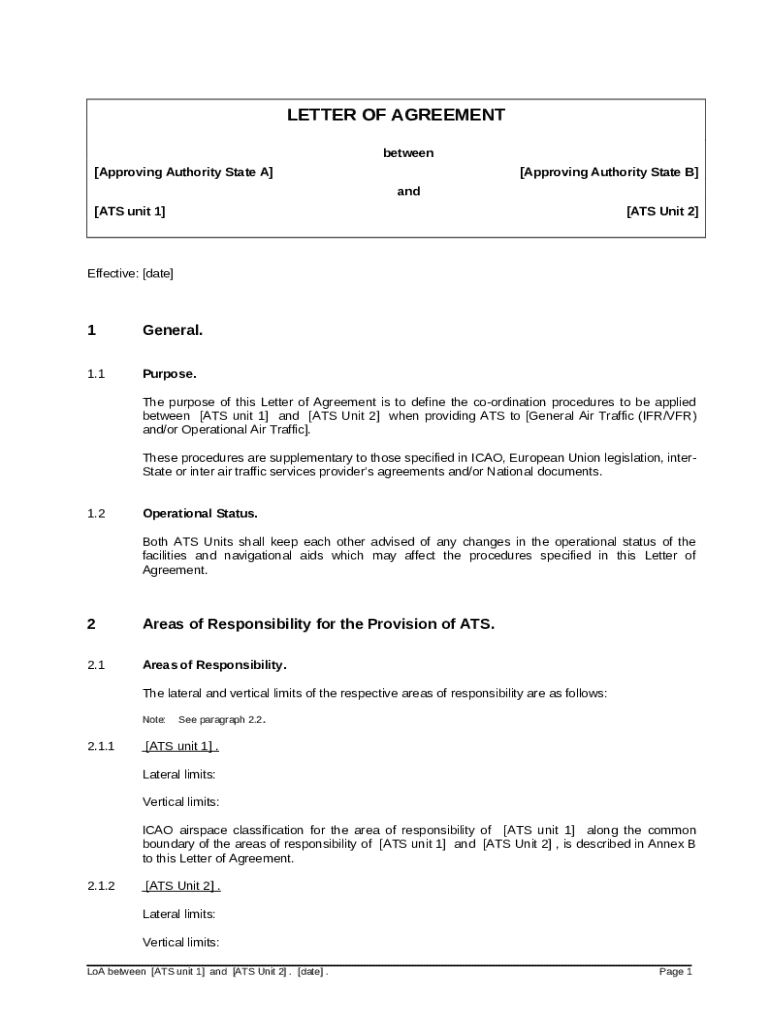 Letters of Agreement (LOA) - Federal Aviation Administration Doc ...