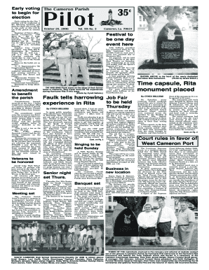 Fillable Online Cameron Parish Sample Ballot (Louisiana) - Ballotpedia ...