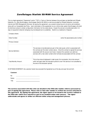 Fillable Online This is a legal agreement ("Agreement" and/or "TOS" or ...