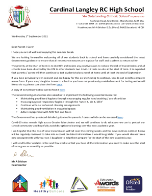 Fillable Online Cardinal Langley RC High School: Home Fax Email Print ...