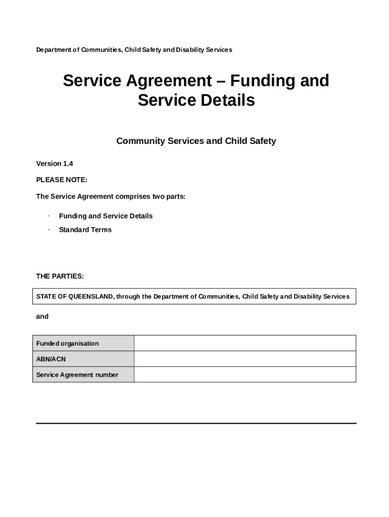 Online communities qld gov Service Agreement Funding ... Doc Template ...