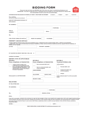 Fillable Online AH Cumbria Bidding Form Bolder.indd Fax Email Print - pdfFiller