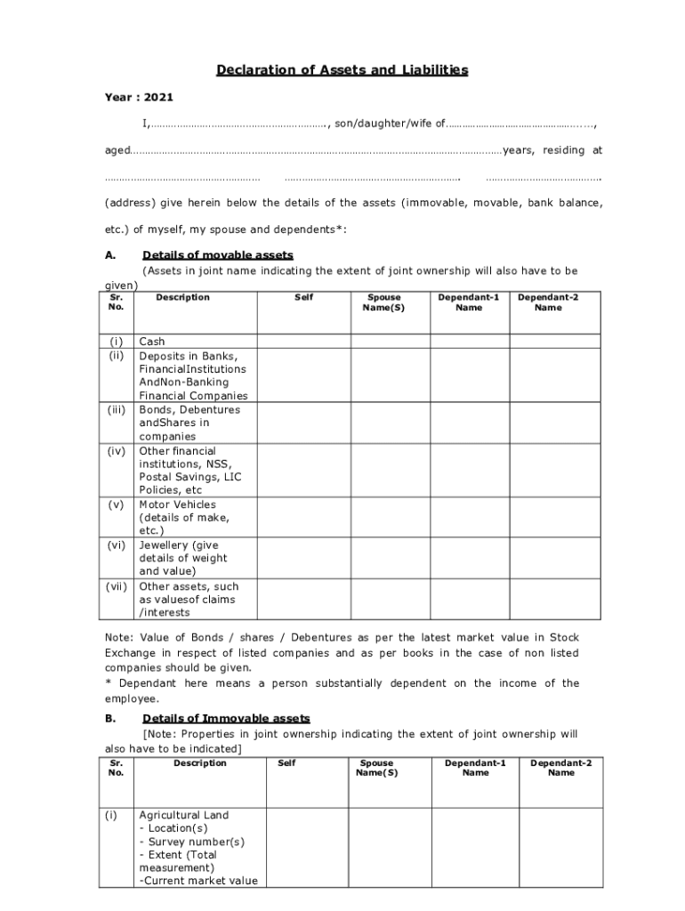 Fillable Online s24pgs gov format of affidavit of assets, income and ...