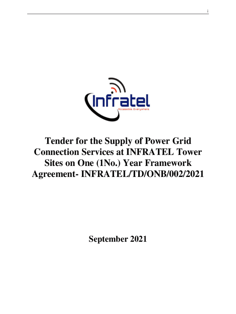 Fillable Online Tender for the Supply of Power Grid Connection Services ...