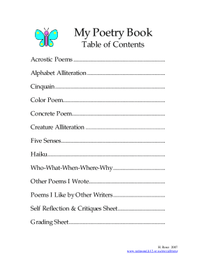 Fillable Online Alliteration Poem Template Teaching Resources - TPT Fax ...