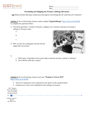 Fillable Online Chronicling and Mapping the Women's Suffrage Movement ...