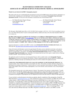 Fillable Online Diagnostic Medical Sonography, Associate of Applied ...