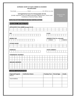 Fillable Online Application Form Steno.docx Fax Email Print - pdfFiller