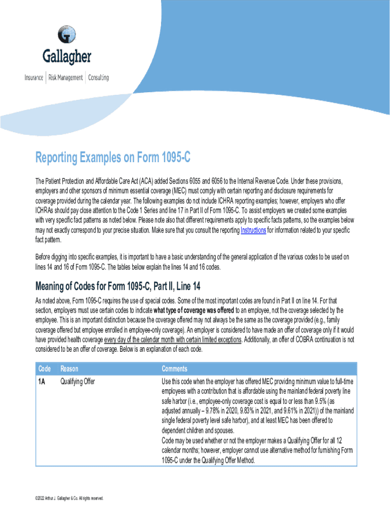 Fillable Online Reporting Examples on Form 1095-C.docx Fax Email Print ...