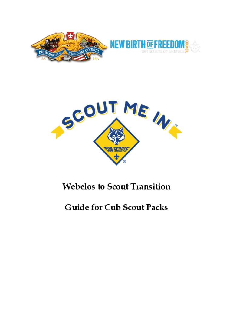 Fillable Online Webelos to Scout Transition Pack Guide Fax Email Print - pdfFiller