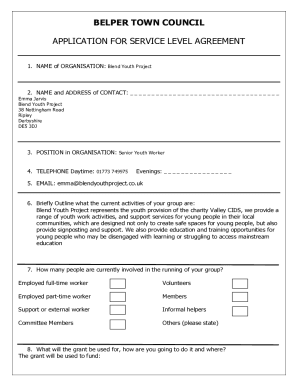 Fillable Online 7d-blend-service-level-agreement-grant-application-form ...