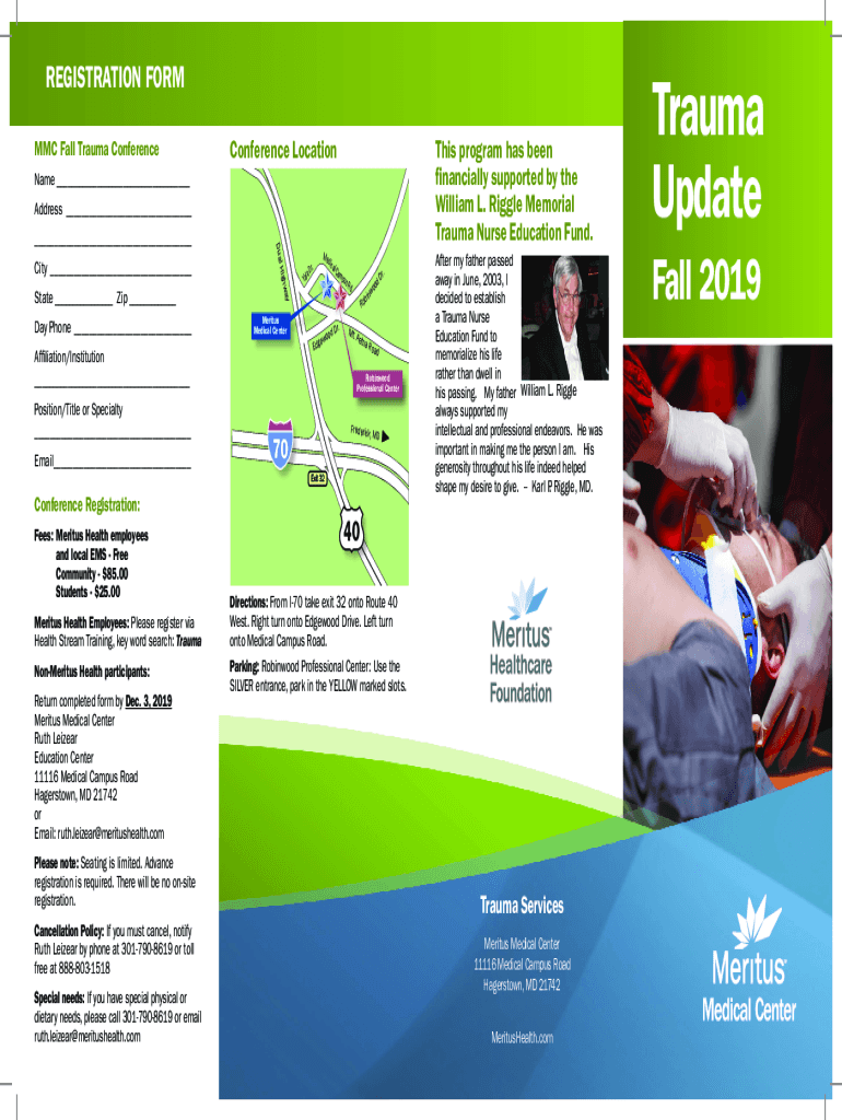 Fillable Online Virtual Meritus Health Spring Trauma Conference Fax Email Print - pdfFiller