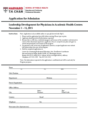 Fillable Online LDP Application for Admission Fax Email Print - pdfFiller