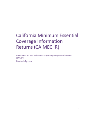 Fillable Online California Minimum Essential Coverage Information ...