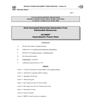 Fillable Online PROJECT DESIGN DOCUMENT FORM (CDM-SSC-PDD) - SGS Fax ...