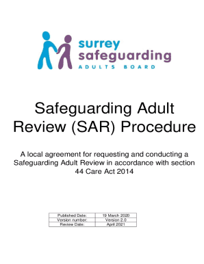 Fillable Online Safeguarding Adult Review (SAR) Procedure Fax Email ...