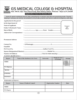 Fillable Online final-application-form-for-doctors only.cdr Fax Email ...