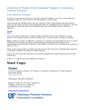 Email Signature Template - Veterinary Forensic Sciences Doc Template ...