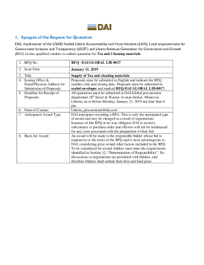 Fillable Online emansion gov 1. Synopsis of the Request for Quotation ...