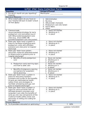 ILPQC BE Data Collection Doc Template | pdfFiller