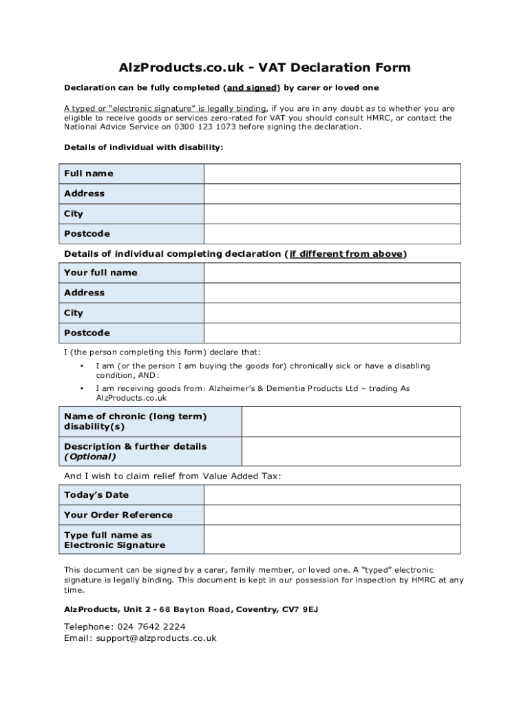 Fillable Online VAT Declaration Certificate - Gazprom Energy Fax Email ...