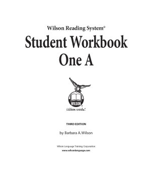 Fillable Online WRS Student Workbook 1 A, 3rd Edition - The Wilson ...