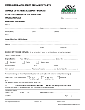 Fillable Online Australian Vehicle Registration - Rego Guide state by ...