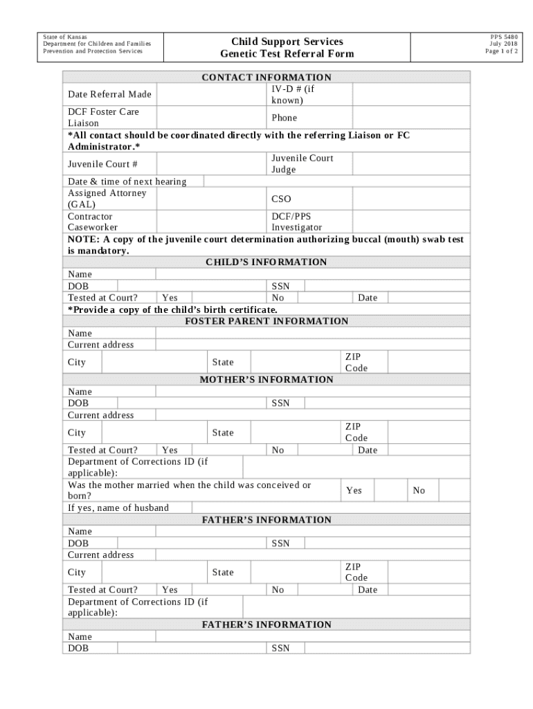 Genetic Test Referral Doc Template | pdfFiller