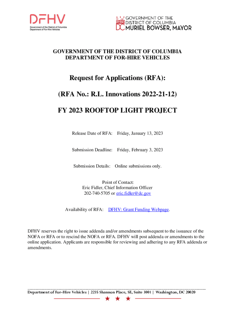 Fillable Online Request for Applications (RFA): Fax Email Print - pdfFiller