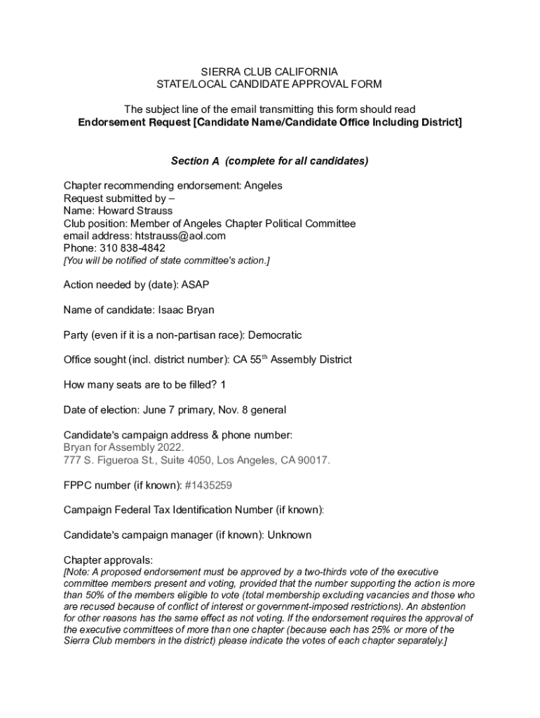 Fillable Online AD55 Isaac Bryan Candidate Review Form.docx Fax Email ...