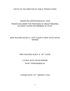 2.4 Clarification of Tender Documents - ODPP Doc Template | pdfFiller