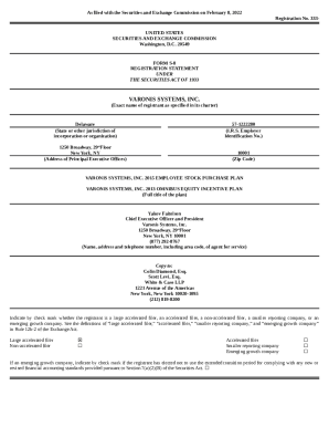 VARONIS SYSTEMS INC (. EDGAR Online Pro Doc Template | pdfFiller