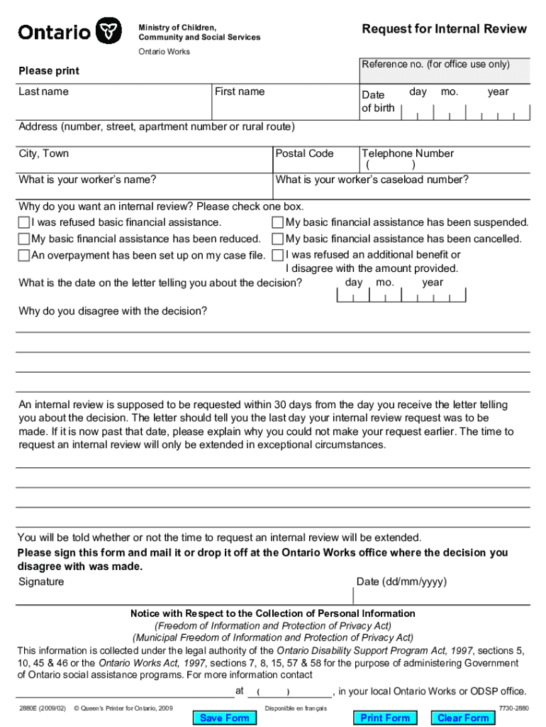 Fillable Online Your Request for Review Name: Social Security #: OAG ...